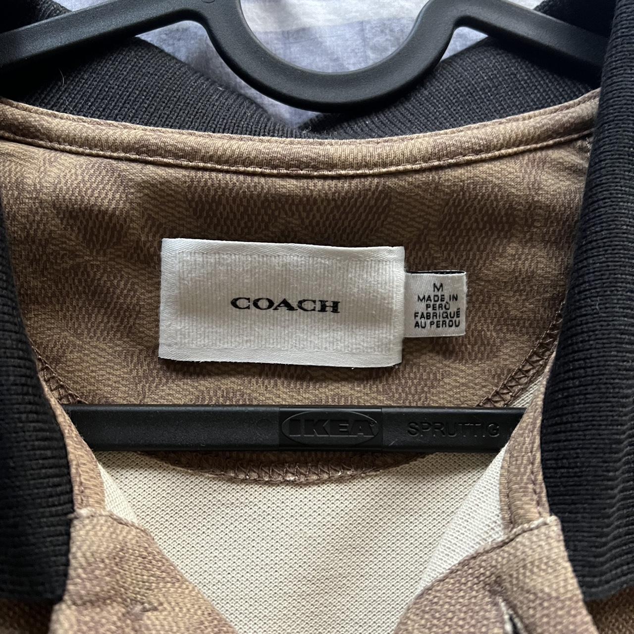 Mens Coach Monogram Polo - Depop