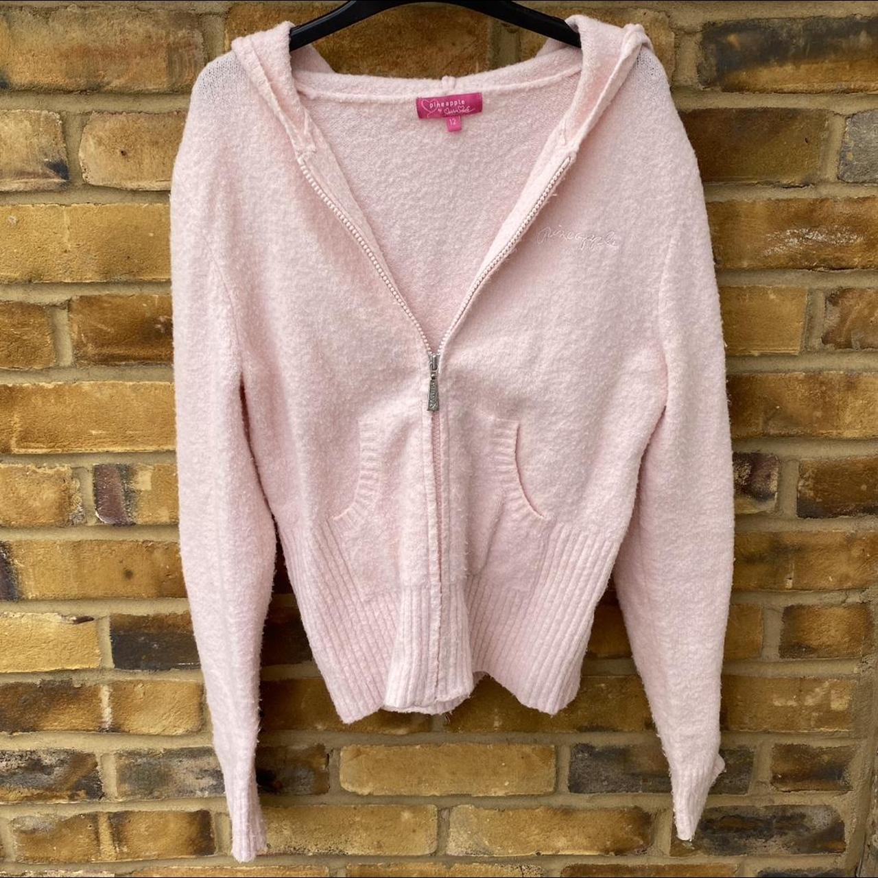 Light pink zip hoodie/cardigan Shown on size... - Depop