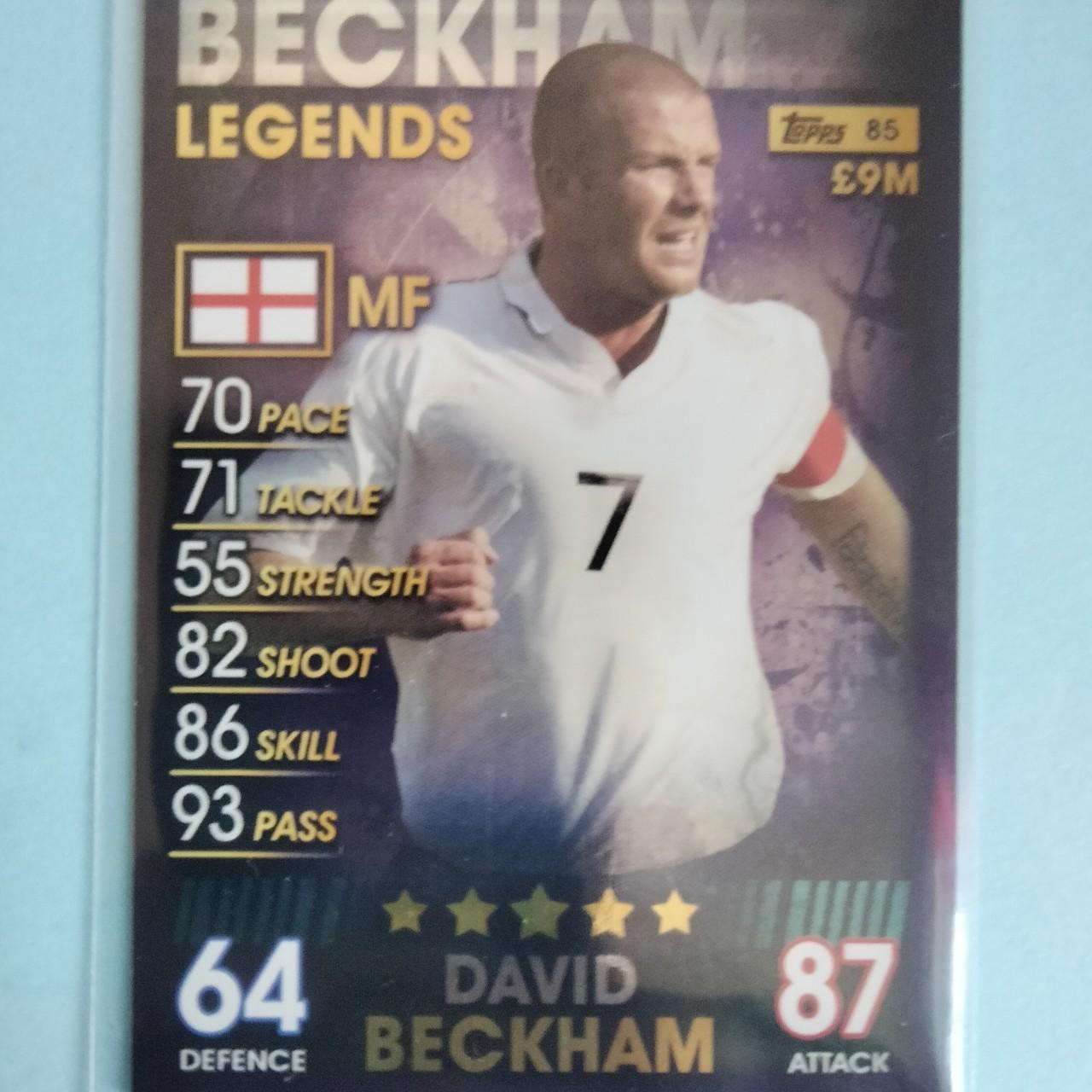 MATCH ATTAX 101 2019 DAVID BECKHAM LEGEND NO 85... - Depop