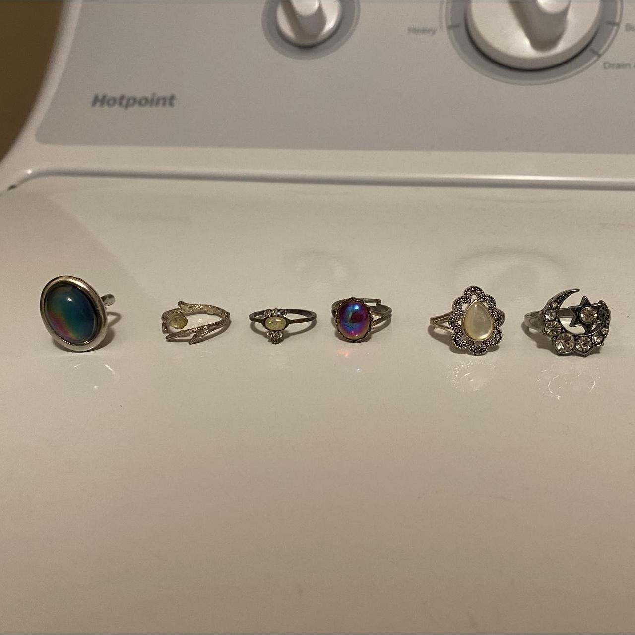 ring bundle — •includes 6 rings •size: small. fits... - Depop