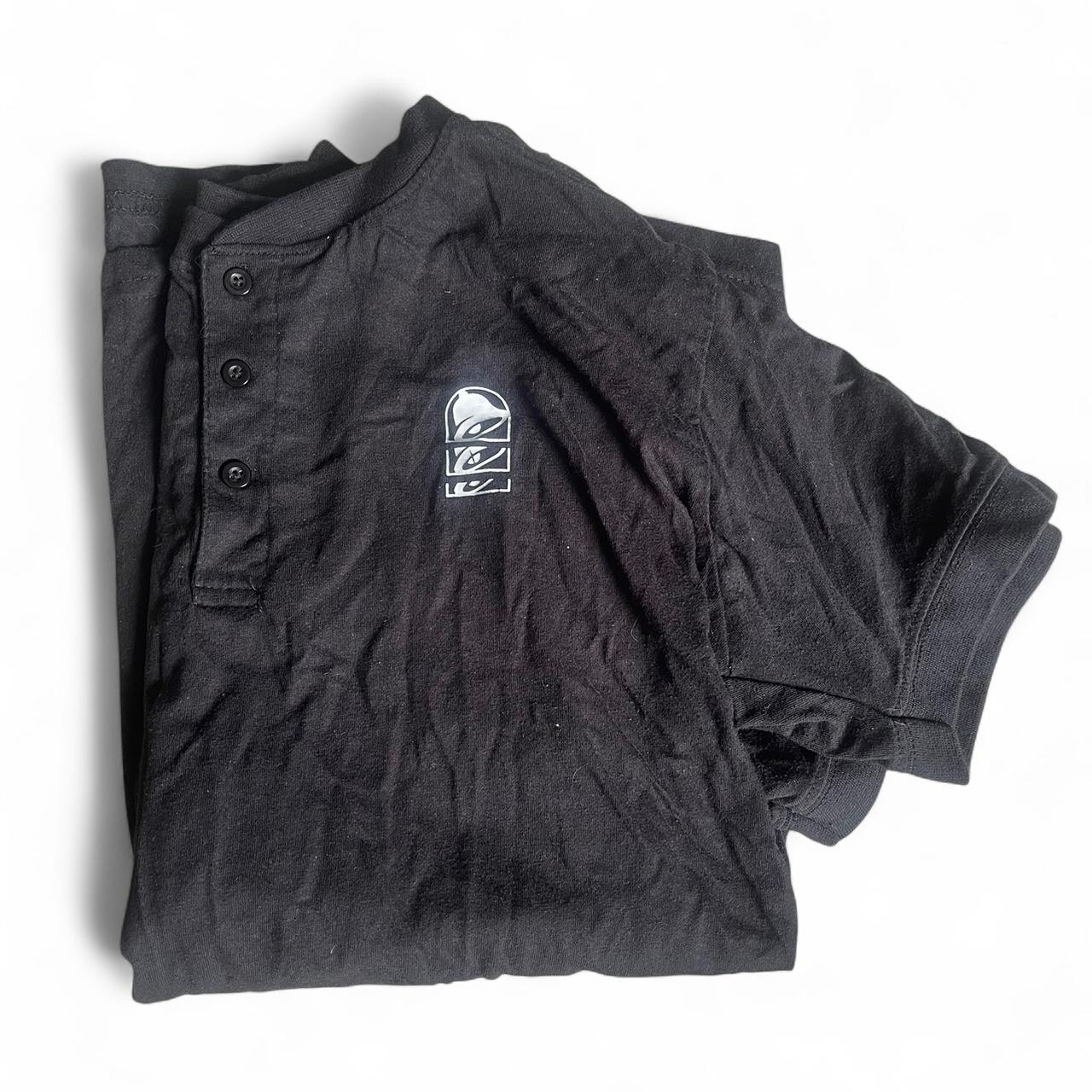 Black and pink Taco Bell Henley shirt #streetwear | Depop