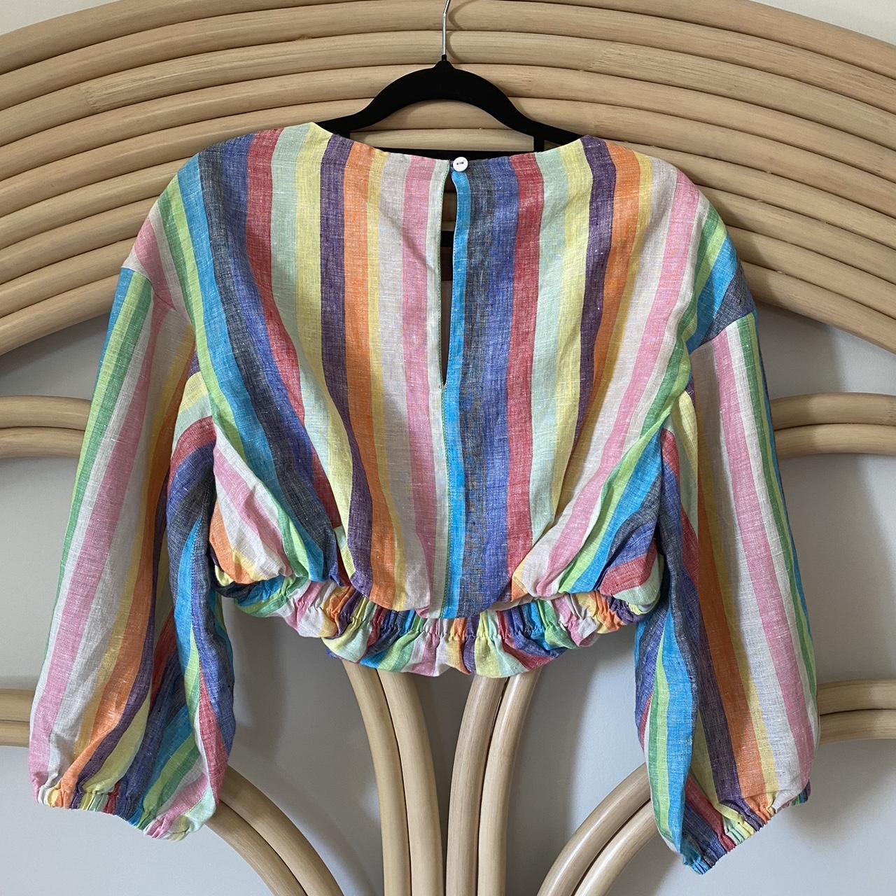 Gorman Prismatic linen cropped top in XS - brand new... - Depop