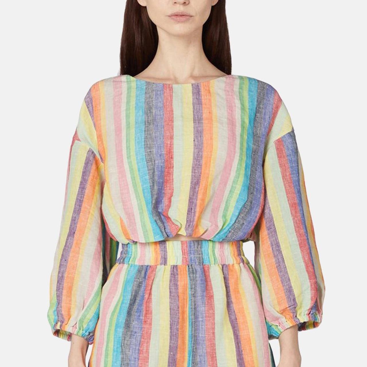 Gorman Prismatic linen cropped top in XS - brand new... - Depop