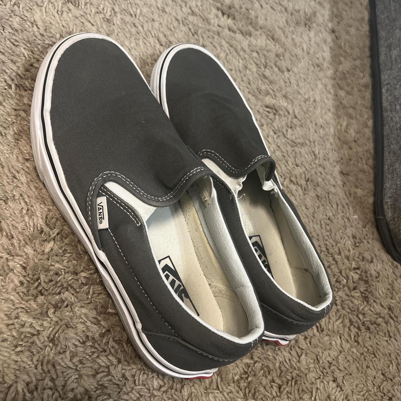 Grey Vans, Only worn twice. - Depop
