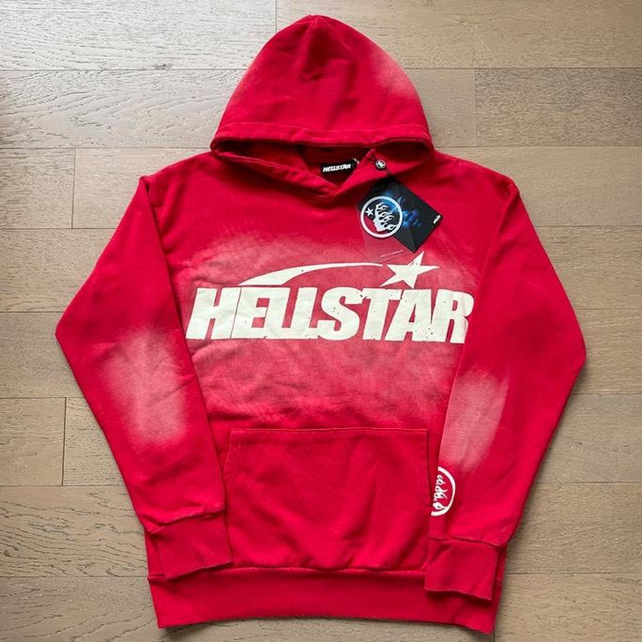 Hellstar red washed hoodie i have two in L one in... - Depop