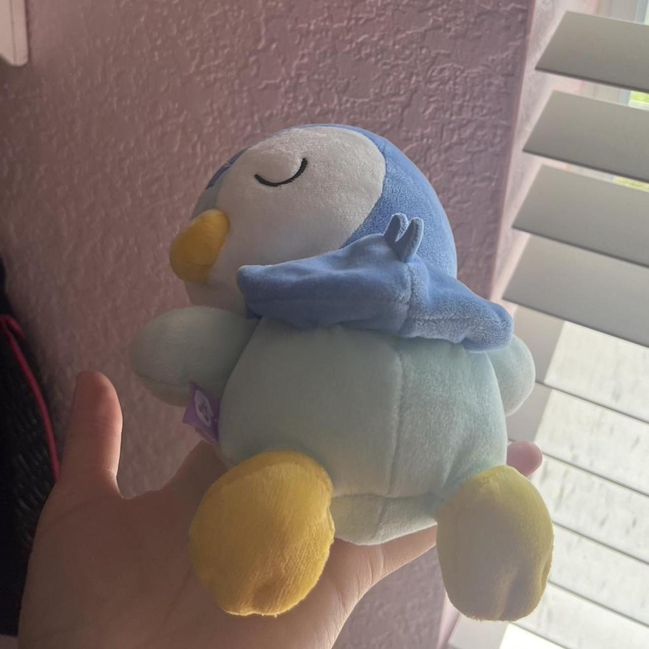 official pokemon piplup sleeping plush nintendo... - Depop