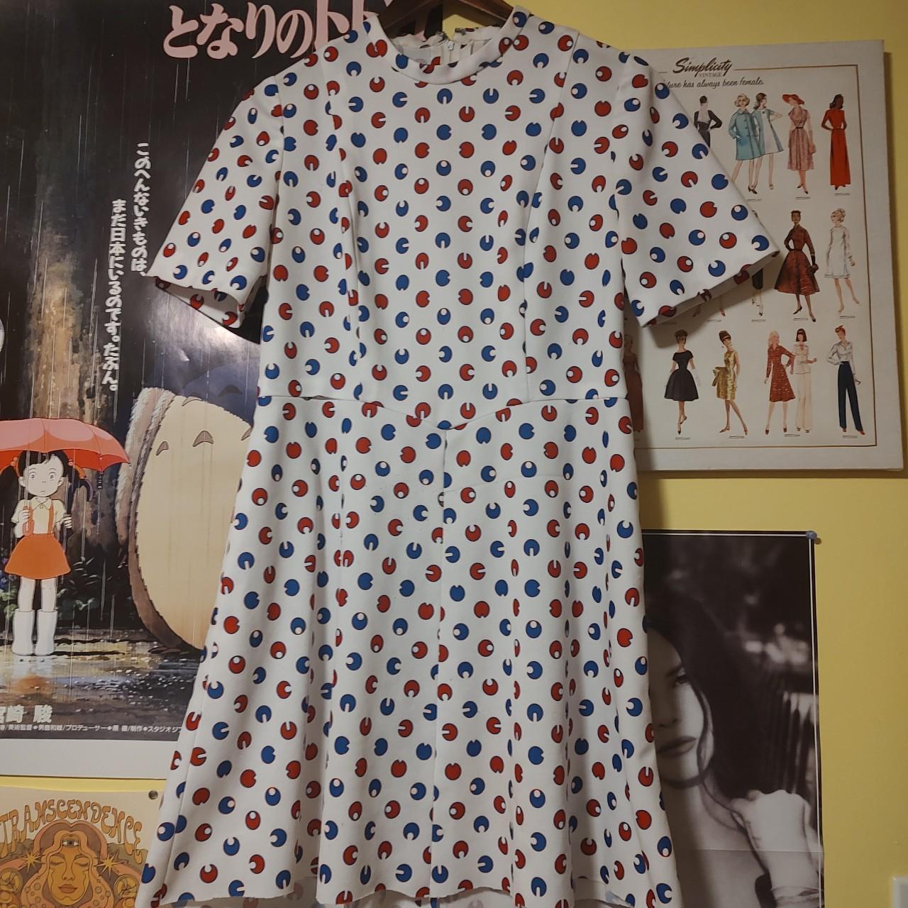 Mod Madness 🔴⬜🔵 Vintage 60s mod mini dress in... - Depop