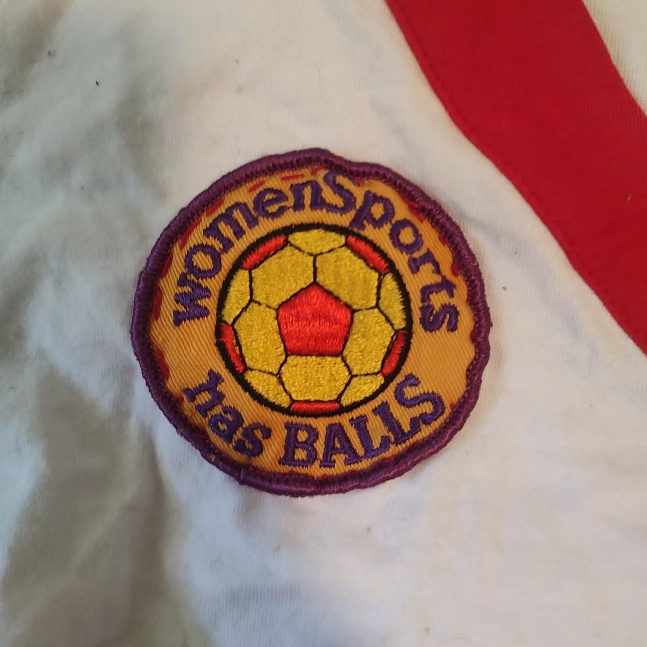 Women's Sports has BALLS 🏀🦅⚽ Blokette red and white... - Depop