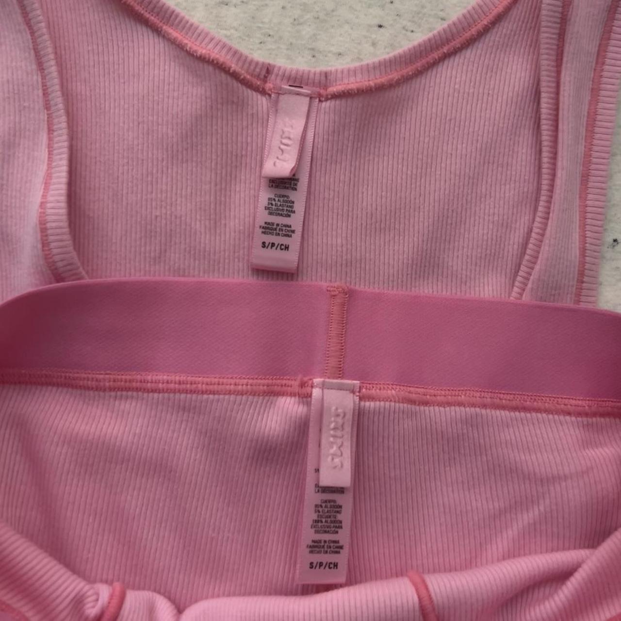 ON HOLD Pink skims set practically new , both top... - Depop