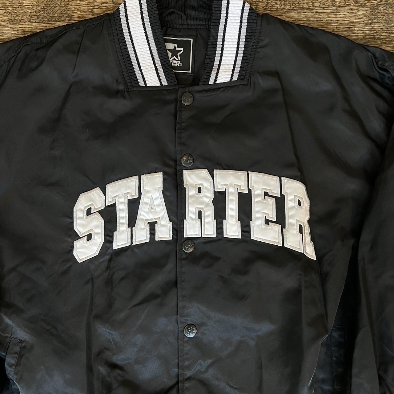 1990s Starter Logo Chest Vintage Satin Jacket... - Depop