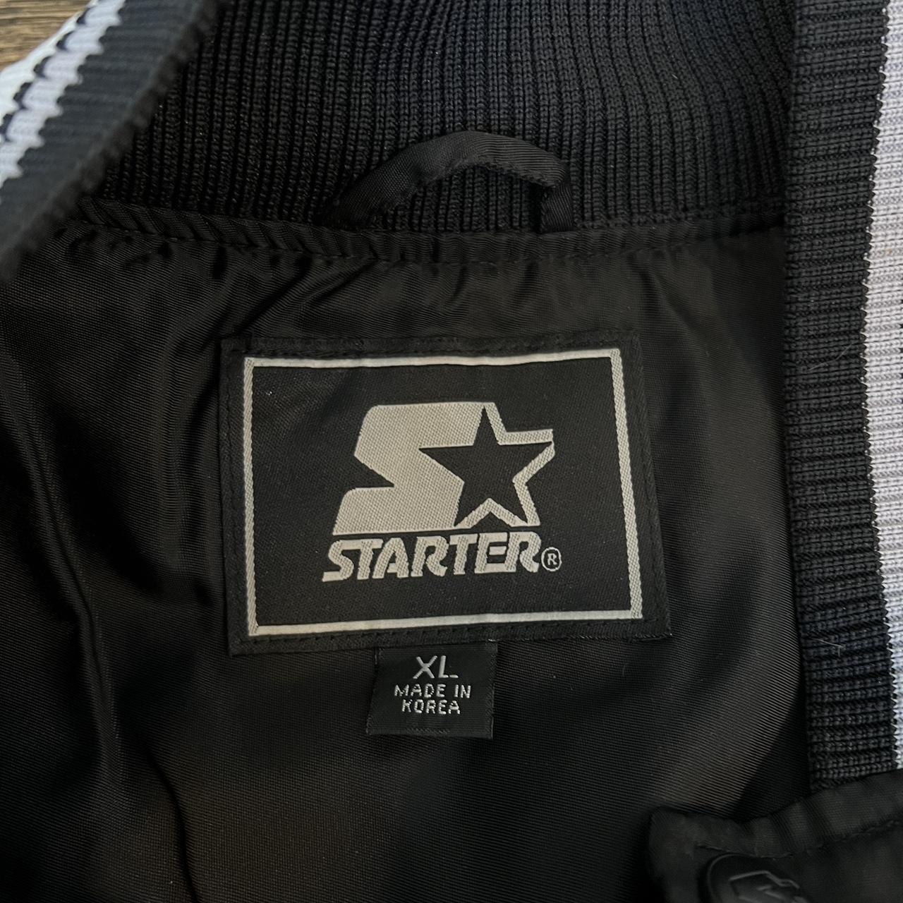 1990s Starter Logo Chest Vintage Satin Jacket... - Depop