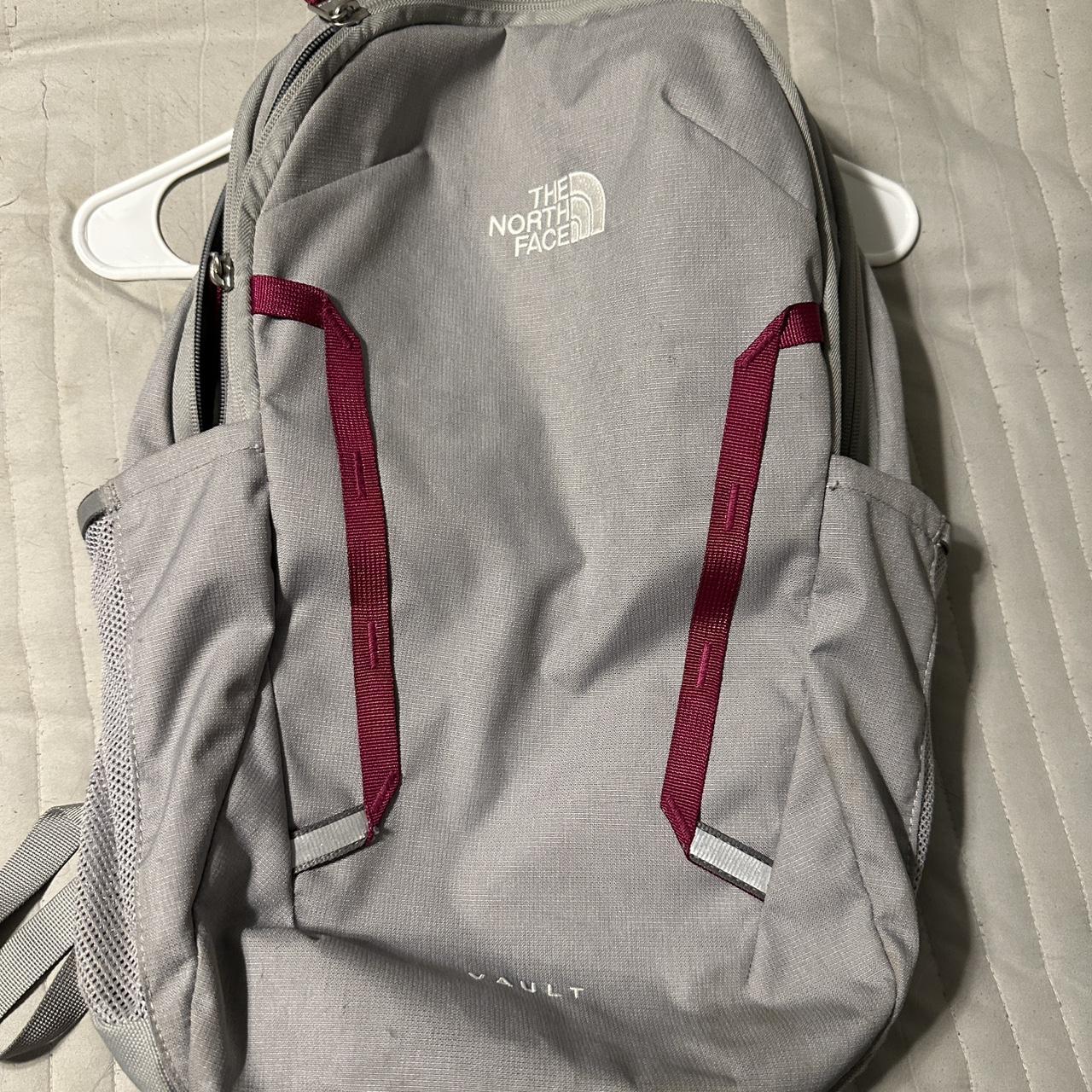 Grey north face vault backpack Slight stain bottom... - Depop