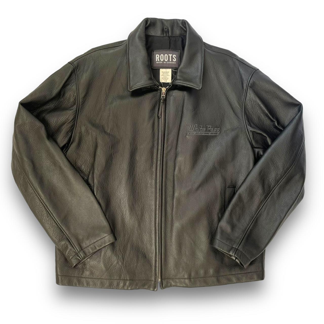 Vintage Roots Zip Leather Jacket | Size Large | Very... - Depop