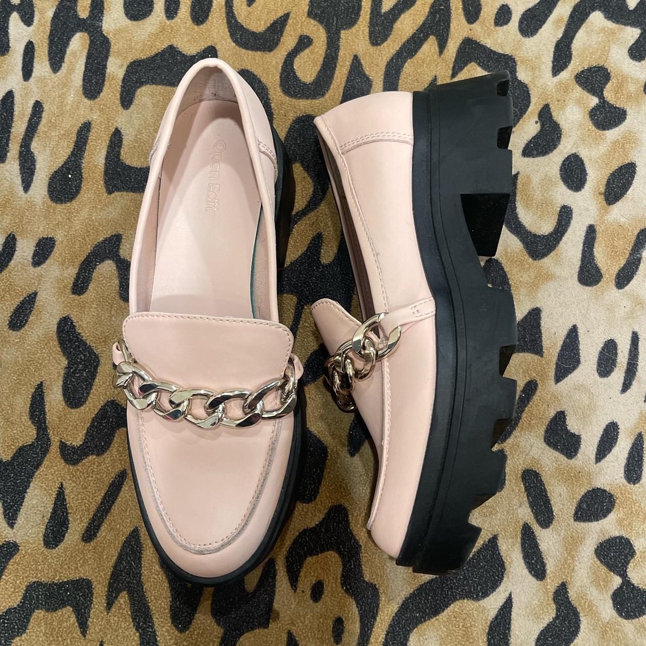 Pale pink Open Edit Loafers Sz 7 worn once - Depop