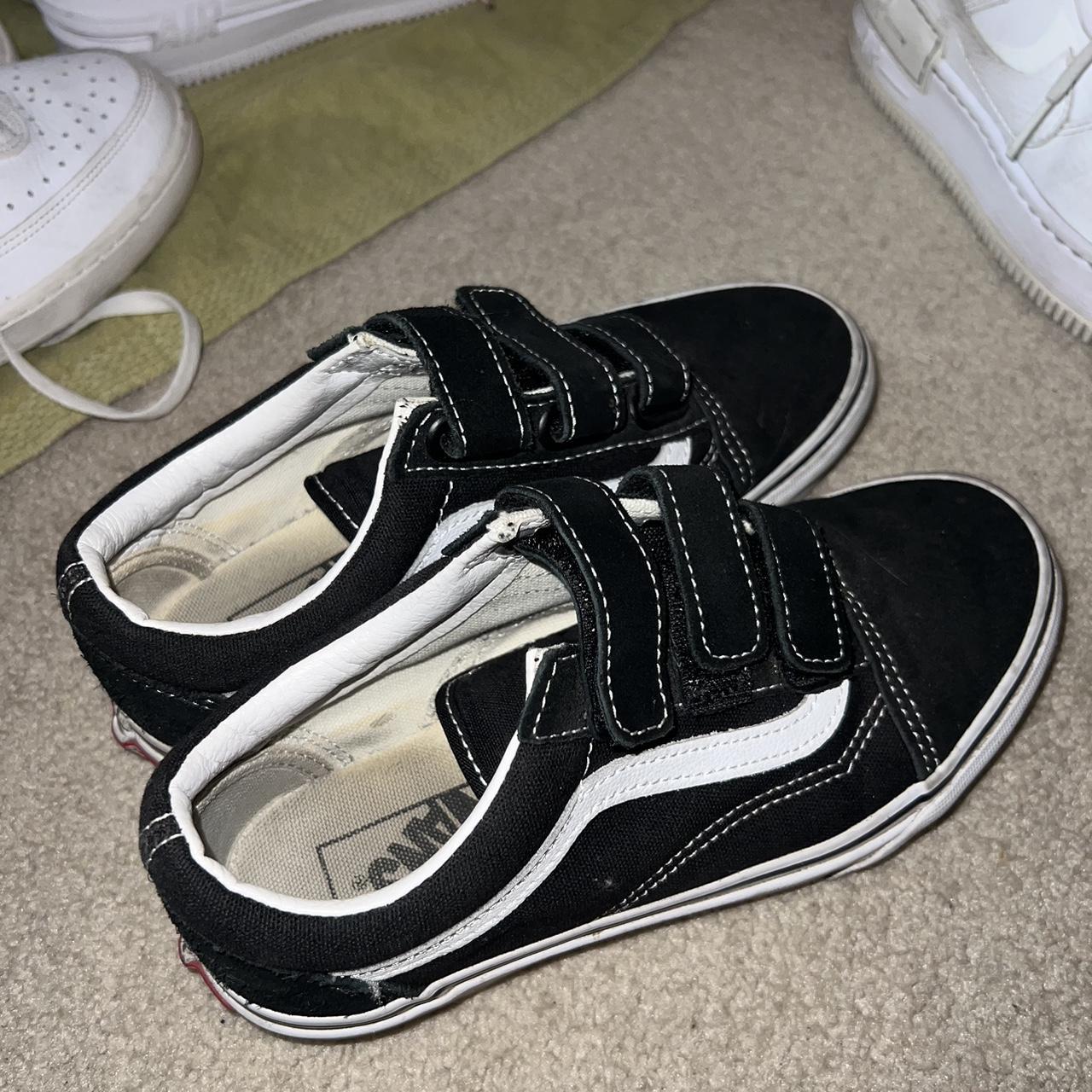 velcro vans, size 6, only worn a couple times - Depop