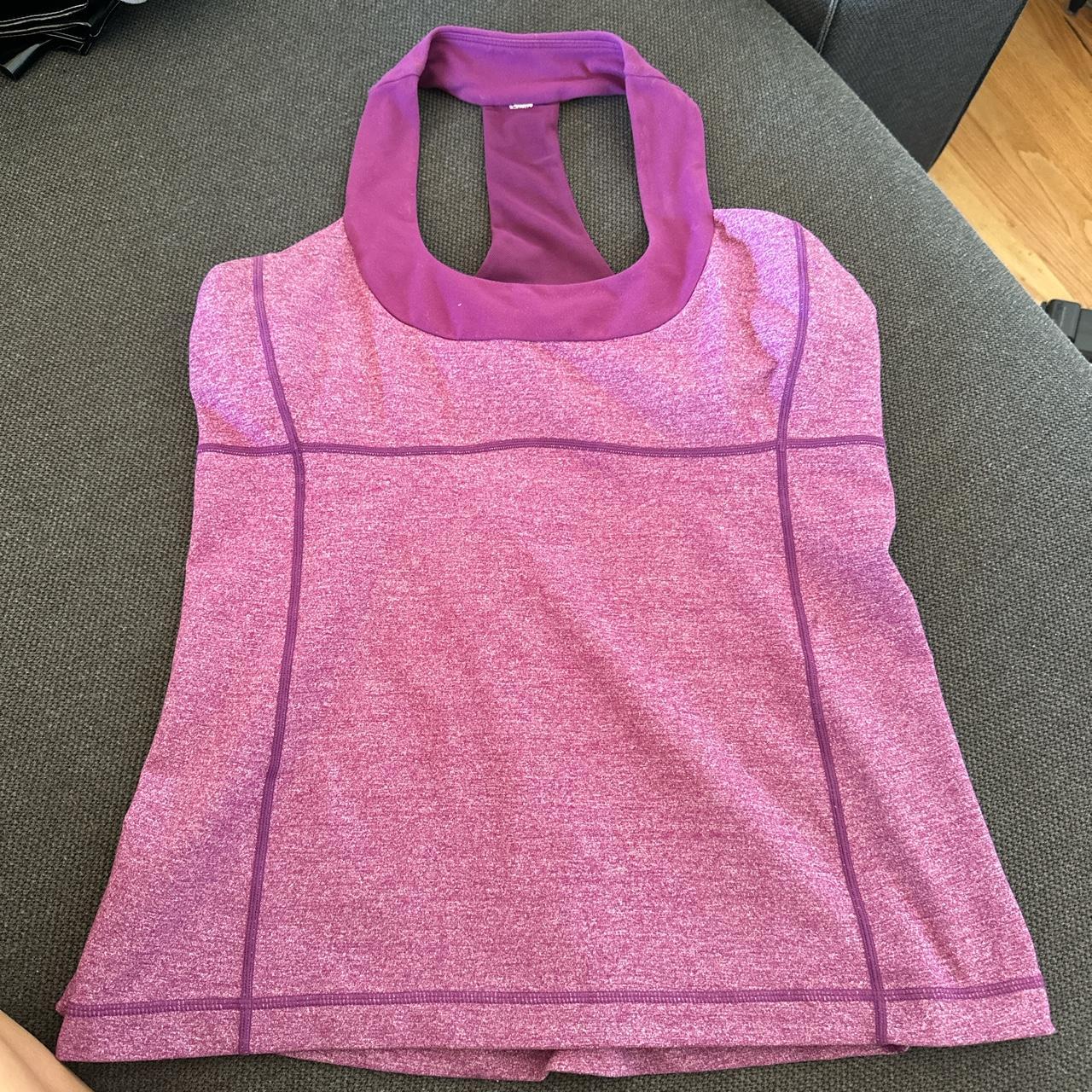 purple lululemon tank top! size 12 with built in... - Depop
