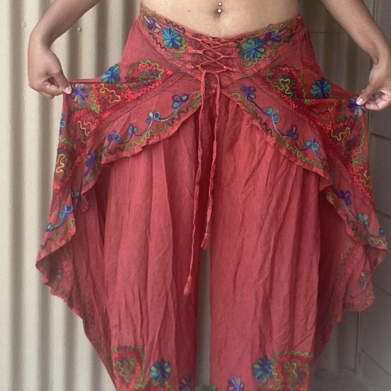 🍄colorful Bohemian vibe pants🍄. These beautiful... - Depop