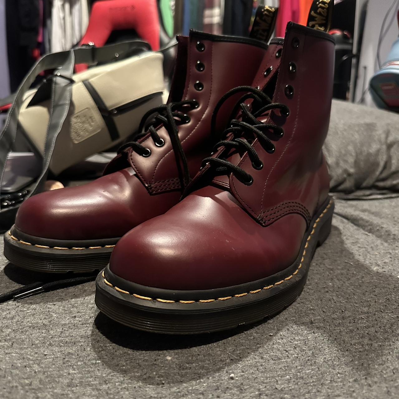 Cherry Red Doc Martens Size 11 Men’s - Depop