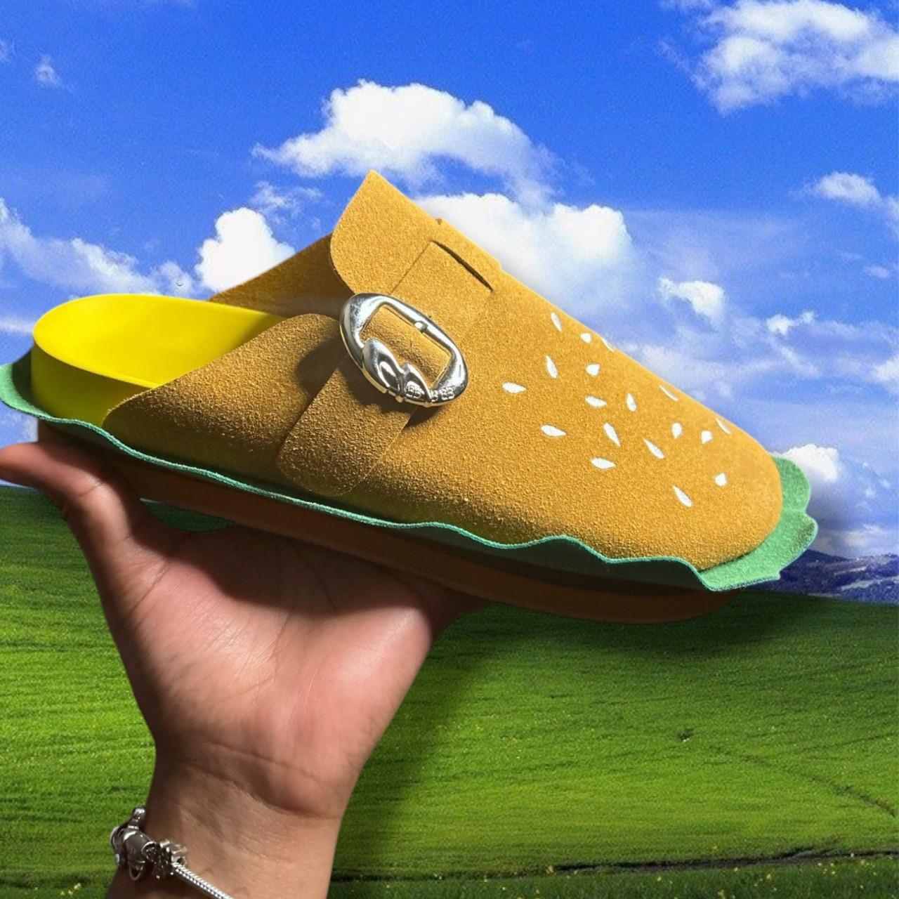 A cool y2k sandwich hamburger clogs | Depop