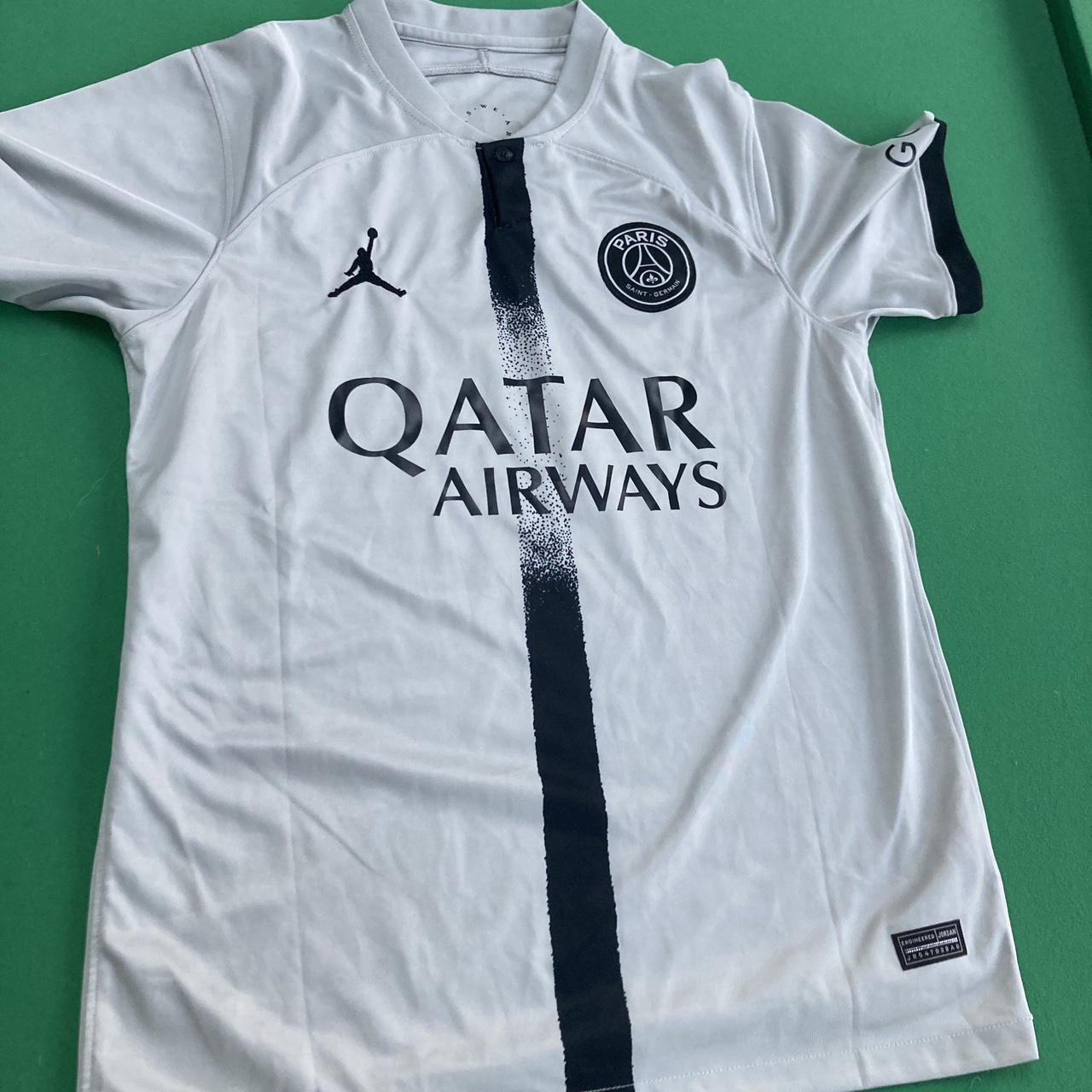 PSG grey mbappe shirt 2022 - Depop