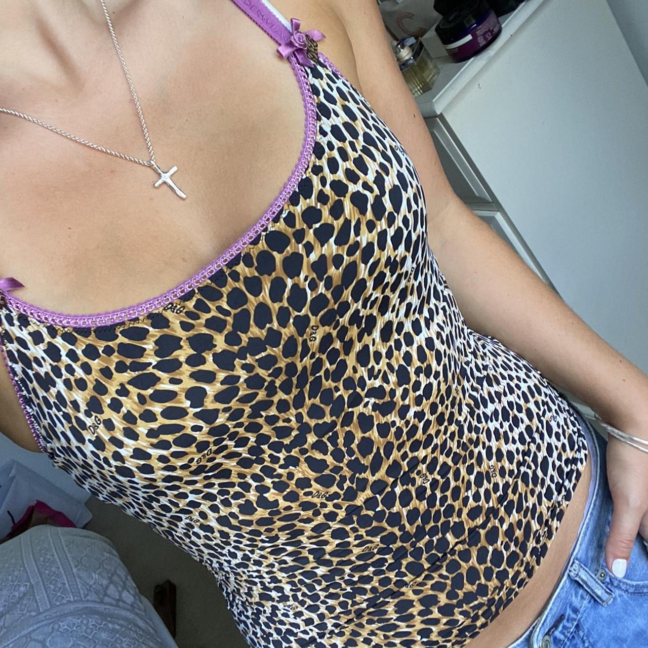Dolce And Gabbana Leopard Print Cami Top Size Small Depop