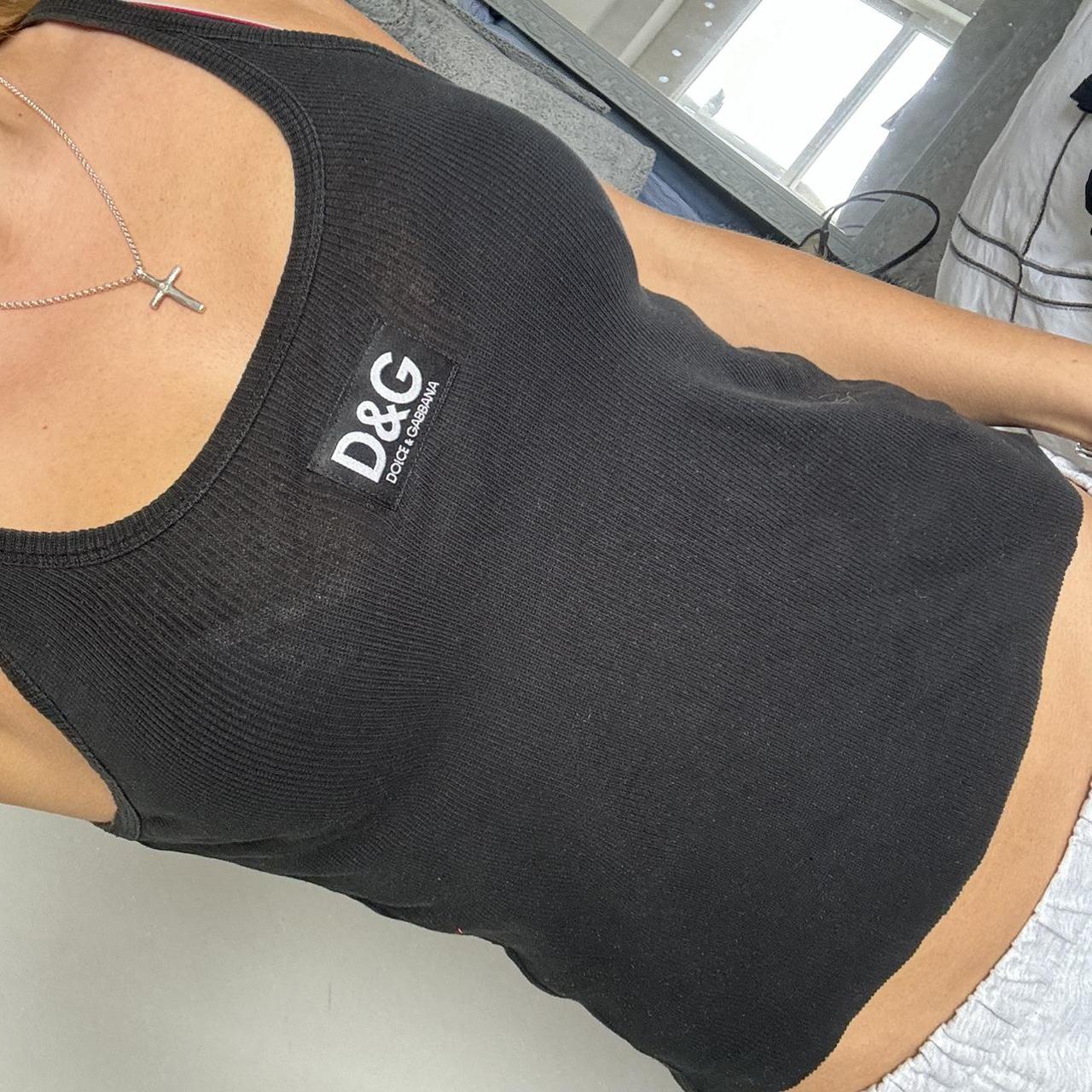 Dolce and Gabbana black tank top size medium 🖤 - Depop