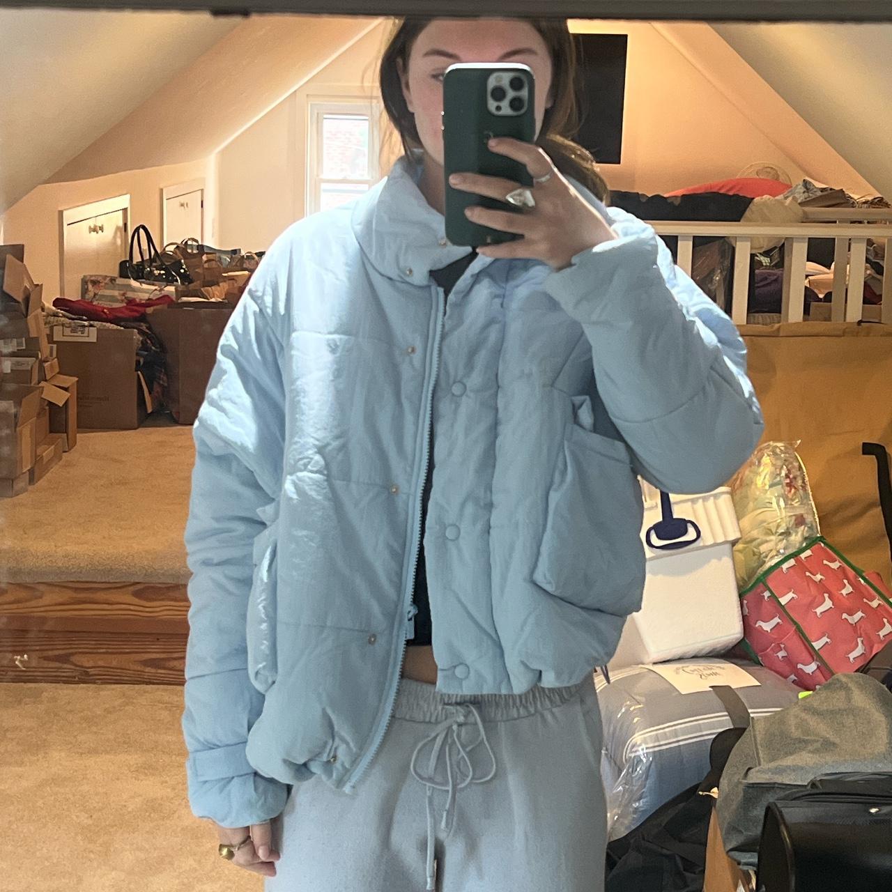 Boohoo baby blue puffer - Depop