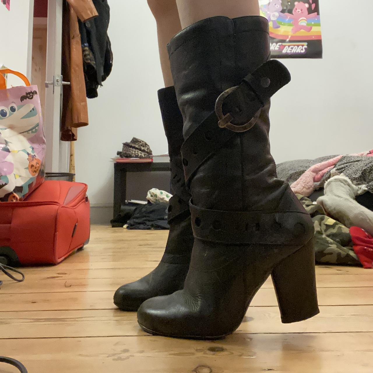 Red or dead high heel boots! Used to be my mums so... - Depop