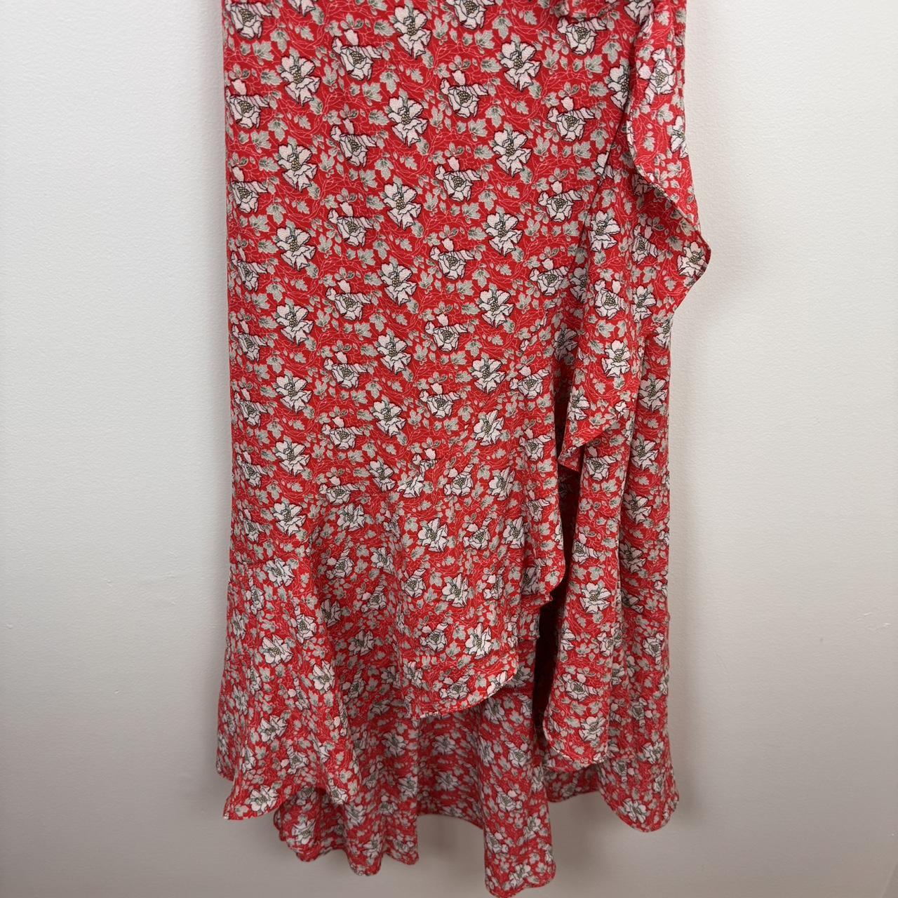 Max Studio Wrap Midi Dress Size: XL Floral print... - Depop