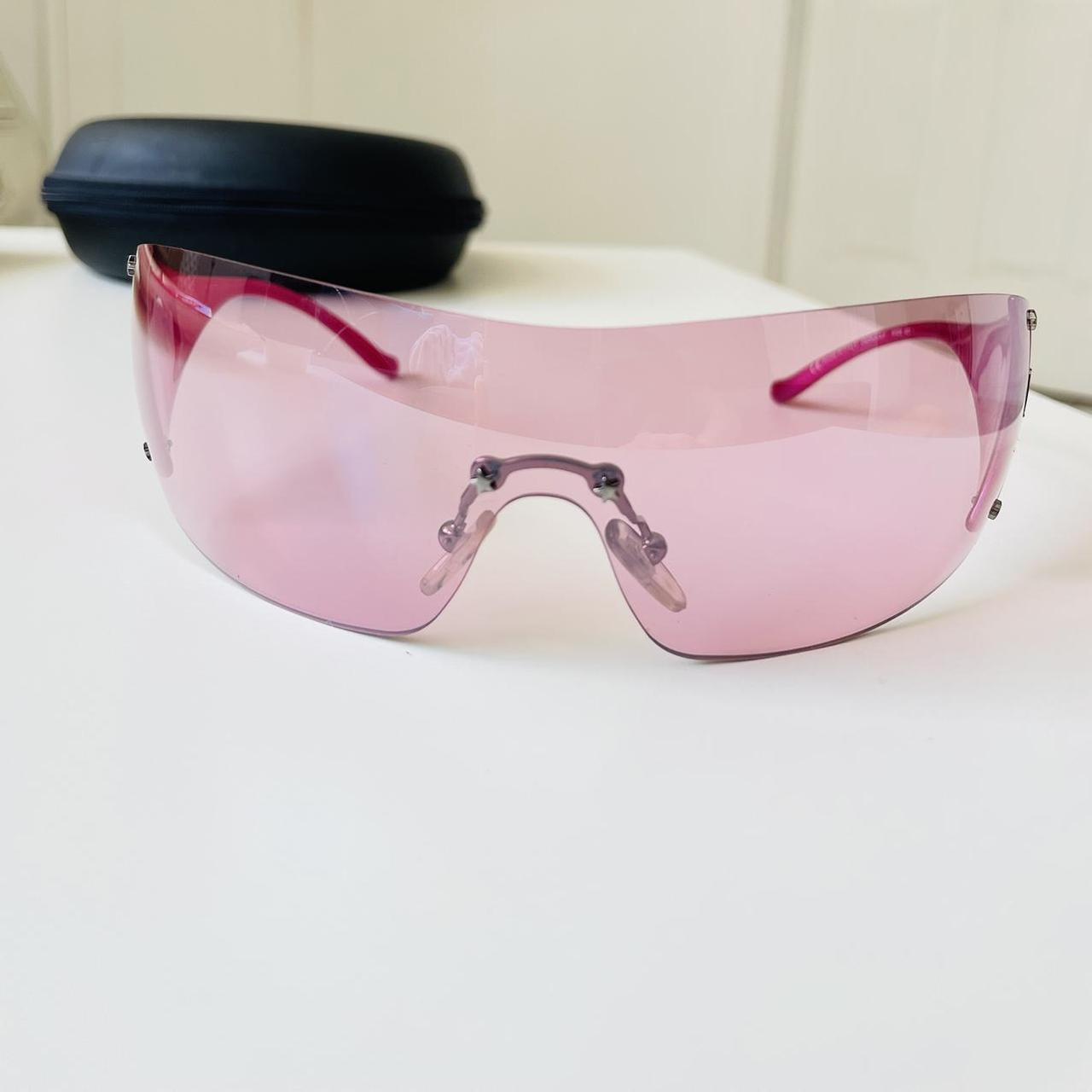 RARE 🧚🏻‍♀️ Vintage Dior golf pink rimless sunglasses... - Depop