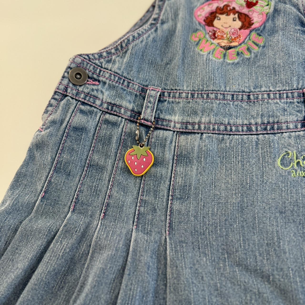 Vintage🍒Strawberry shortcake Overalls Denim... - Depop