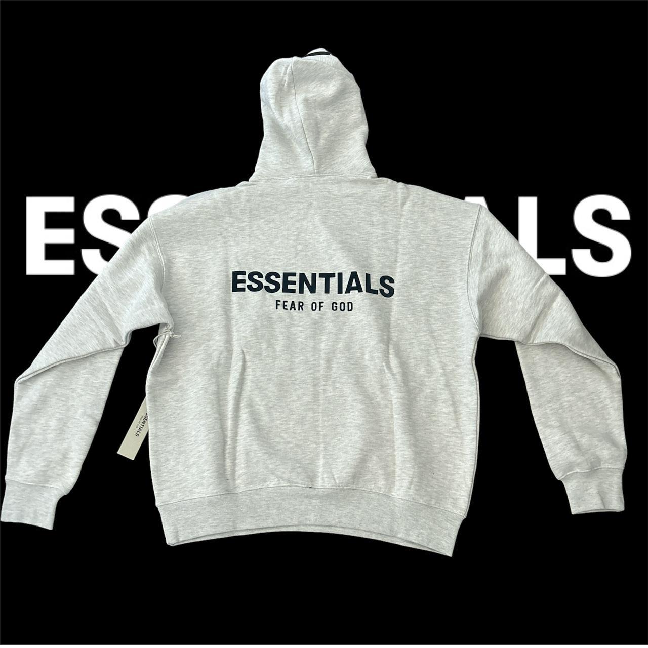 Essentials light oatmeal hoodie. Brand new with... - Depop