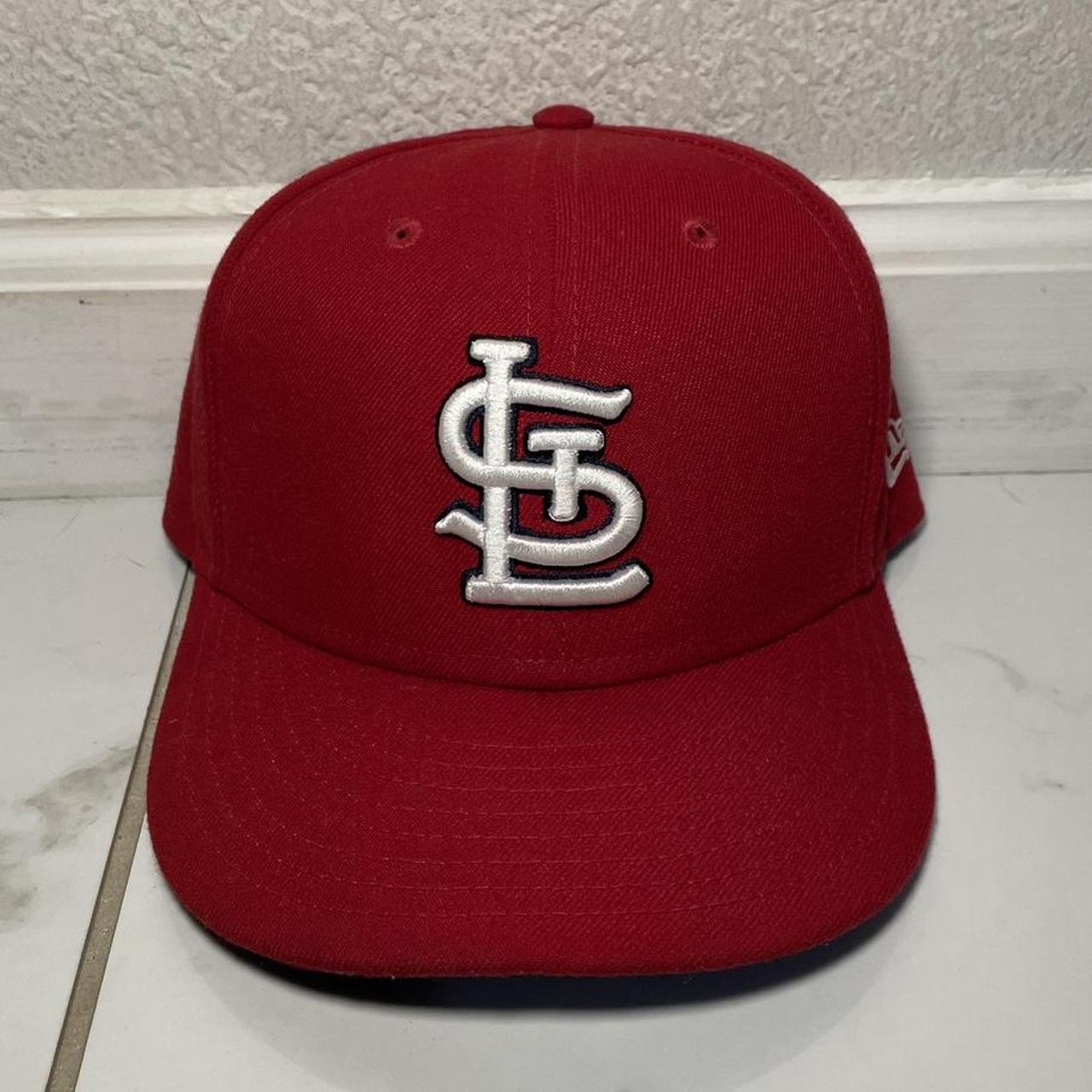 St Louis Cardinals fitted hat in red and white size... | Depop