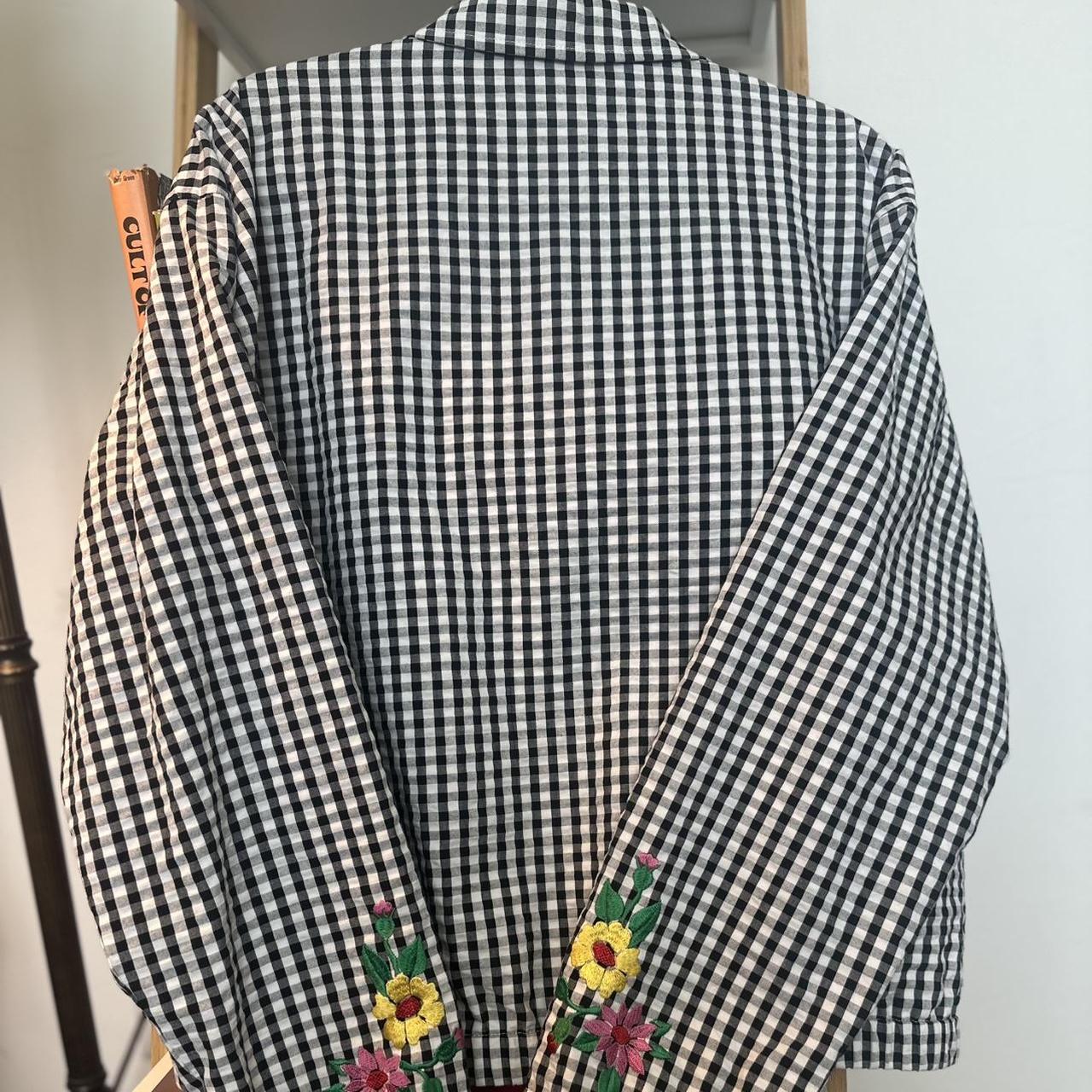 Teddy Fresh Gingham Floral jacket. #teddyfresh - Depop
