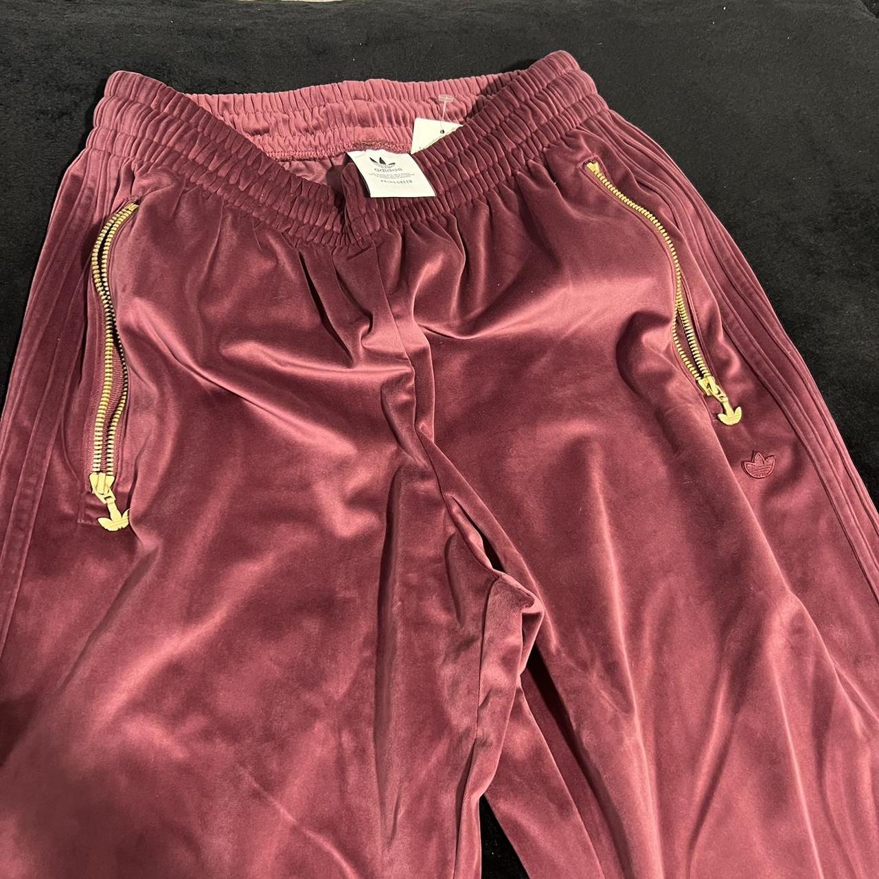 Matching tracksuit set ~ Purple velour Adidas track... - Depop