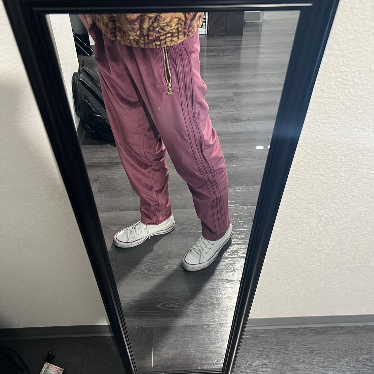 Matching tracksuit set ~ Purple velour Adidas track... - Depop