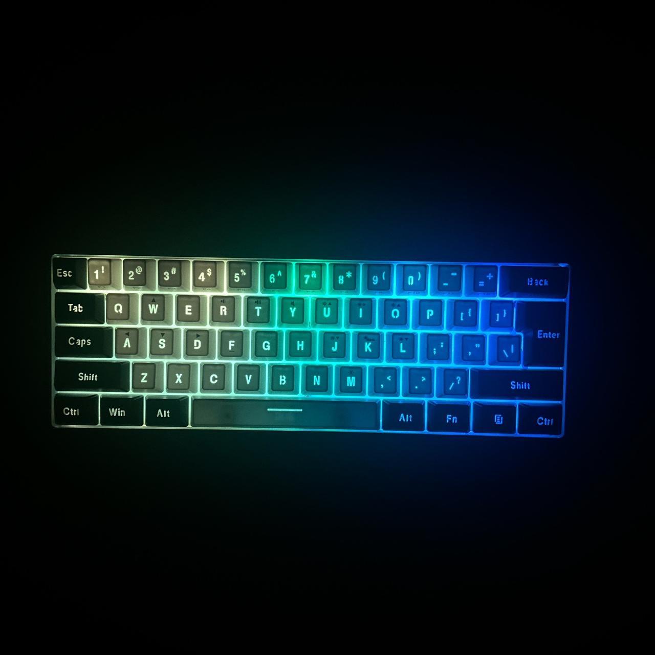 RGB backlit keyboard with 100% multicoloured keys... - Depop