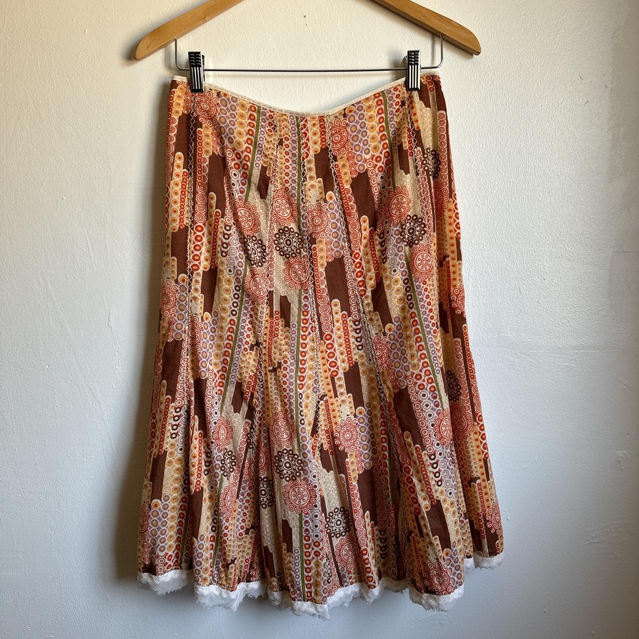 Vintage “dizzy lizzy” boho skirt ☮️ Size 6 14”... - Depop