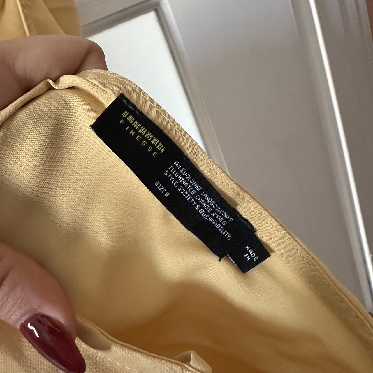 Finesse Yellow Maxi Open Back Dress Size Small... - Depop