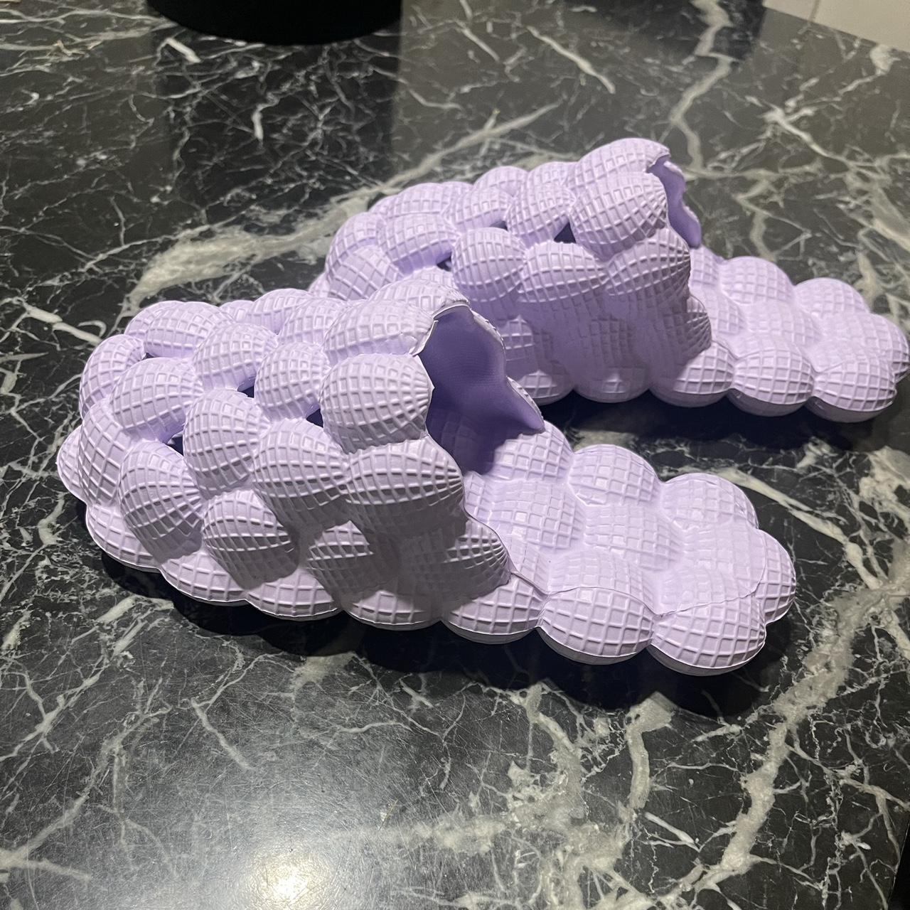 Purple Bubble Slides - Depop