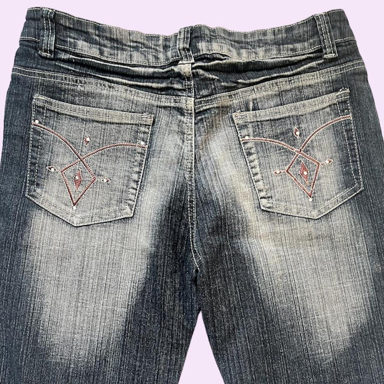 Vintage 2000’s Rhinestone low rise jeans Brand:... - Depop