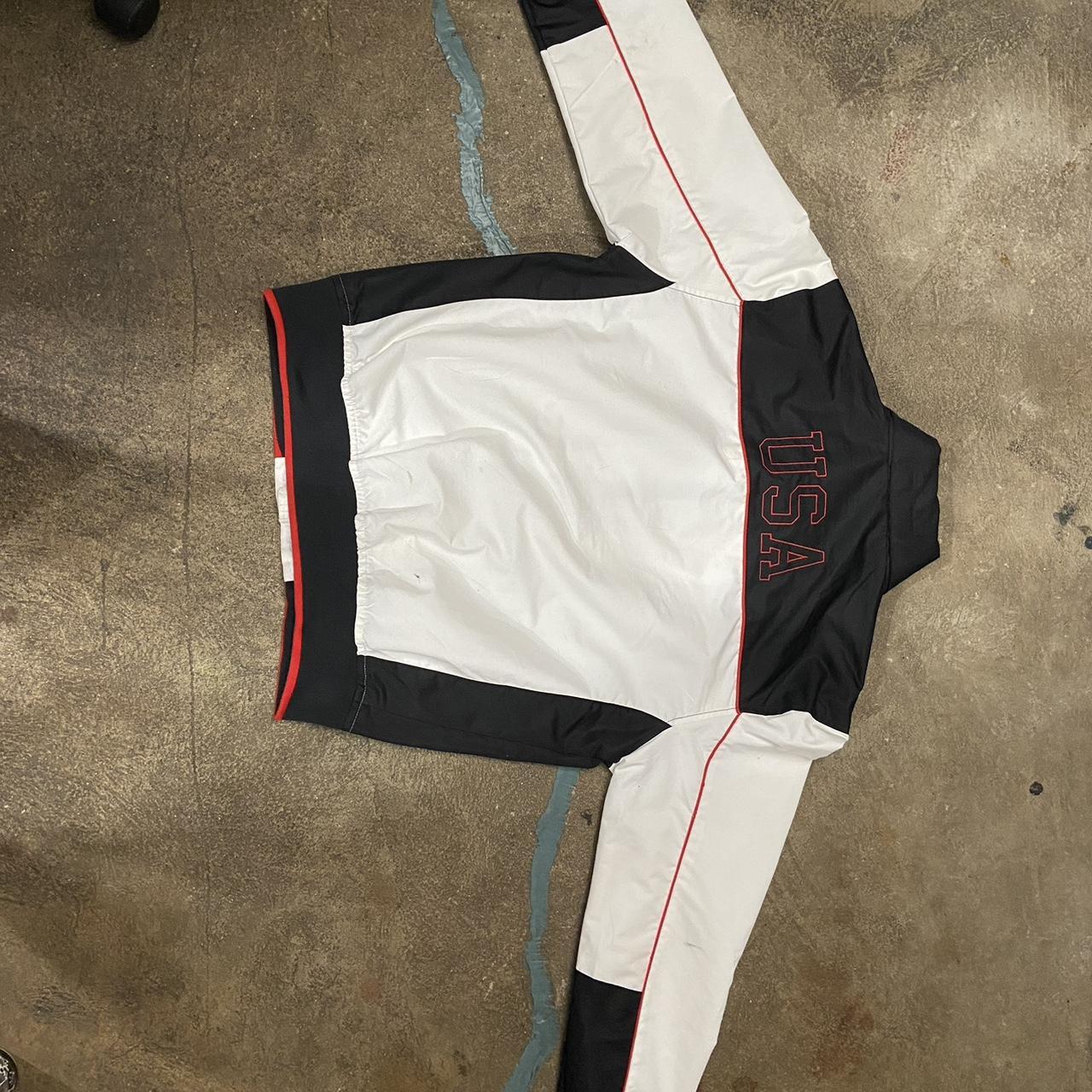 Polo Ralph Lauren Men's White and Red Jacket | Depop