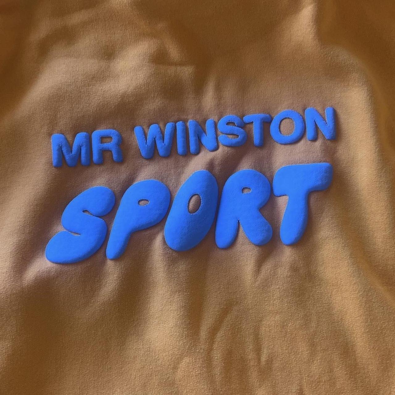 selling mr winston orange jumper hardly worn size 8 - Depop