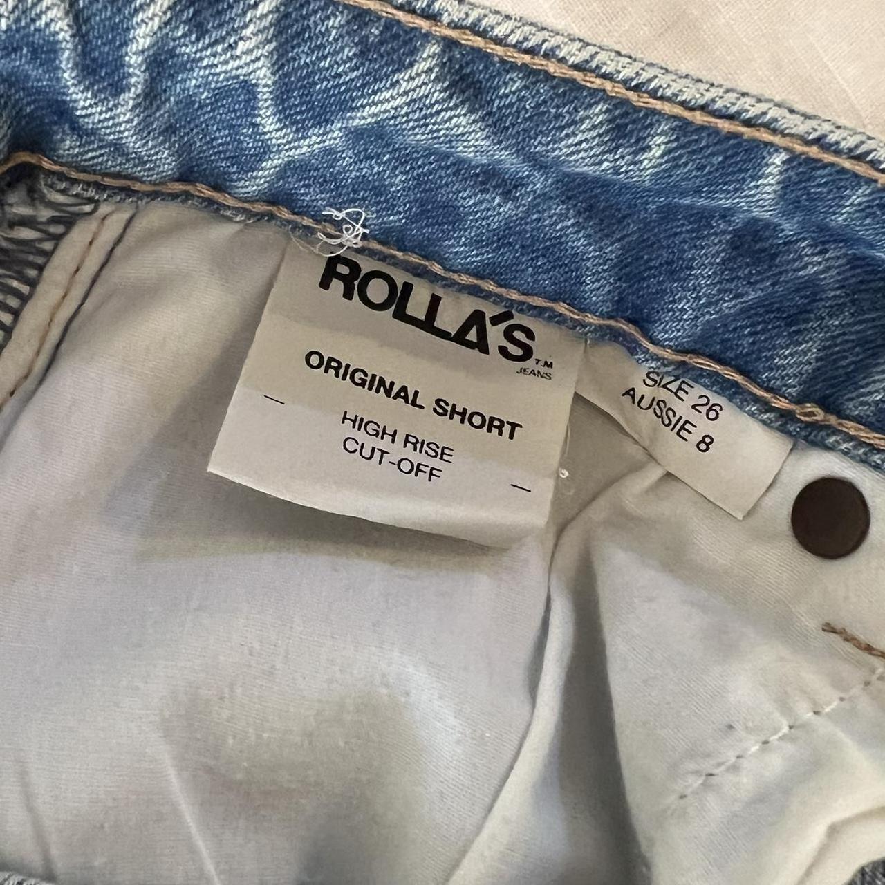 Rollas high rise cut off denim shorts Size AU 8 / 26 - Depop