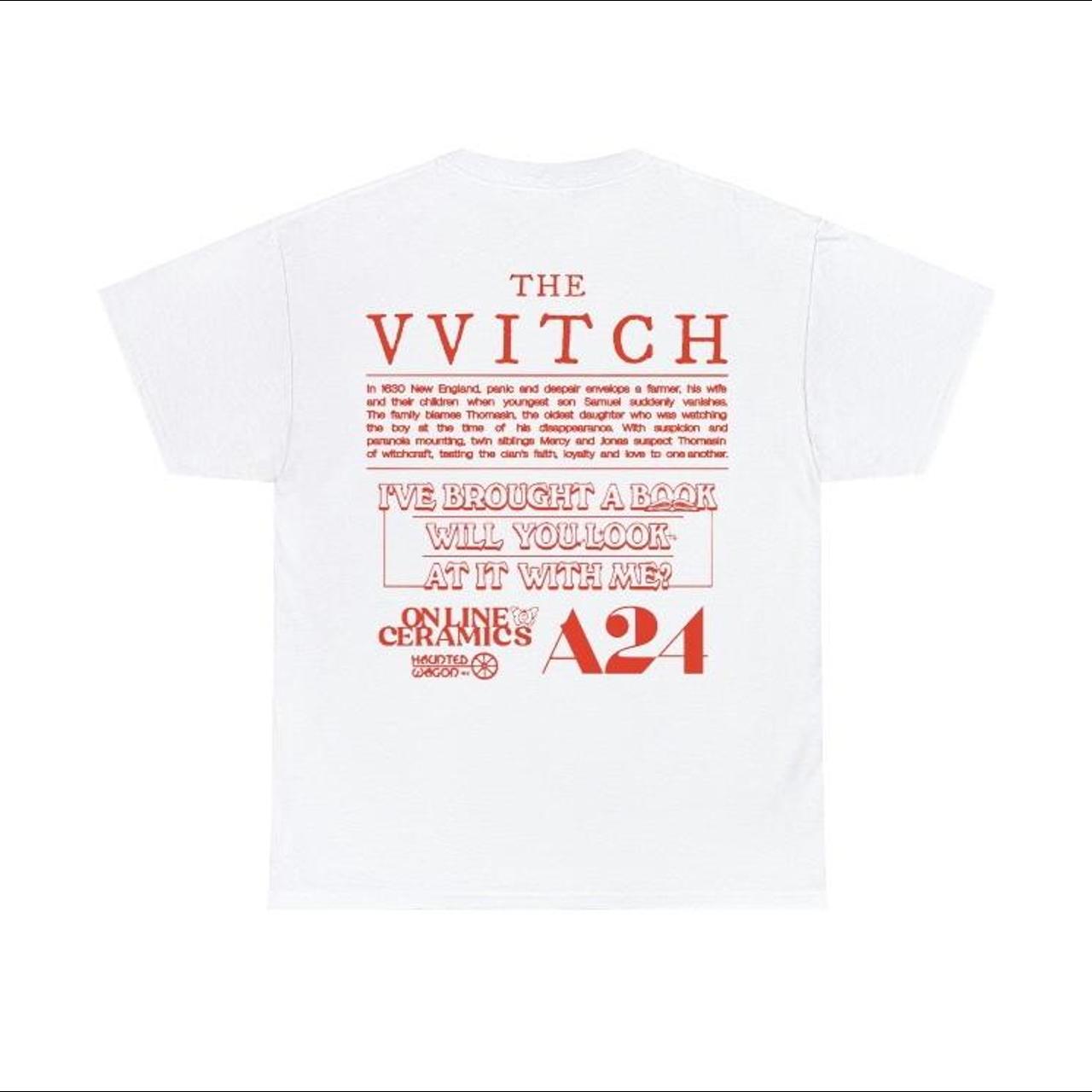 A24 THE VVITCH BLACK PHILIP WHITE TEE ((FANDMADE... | Depop