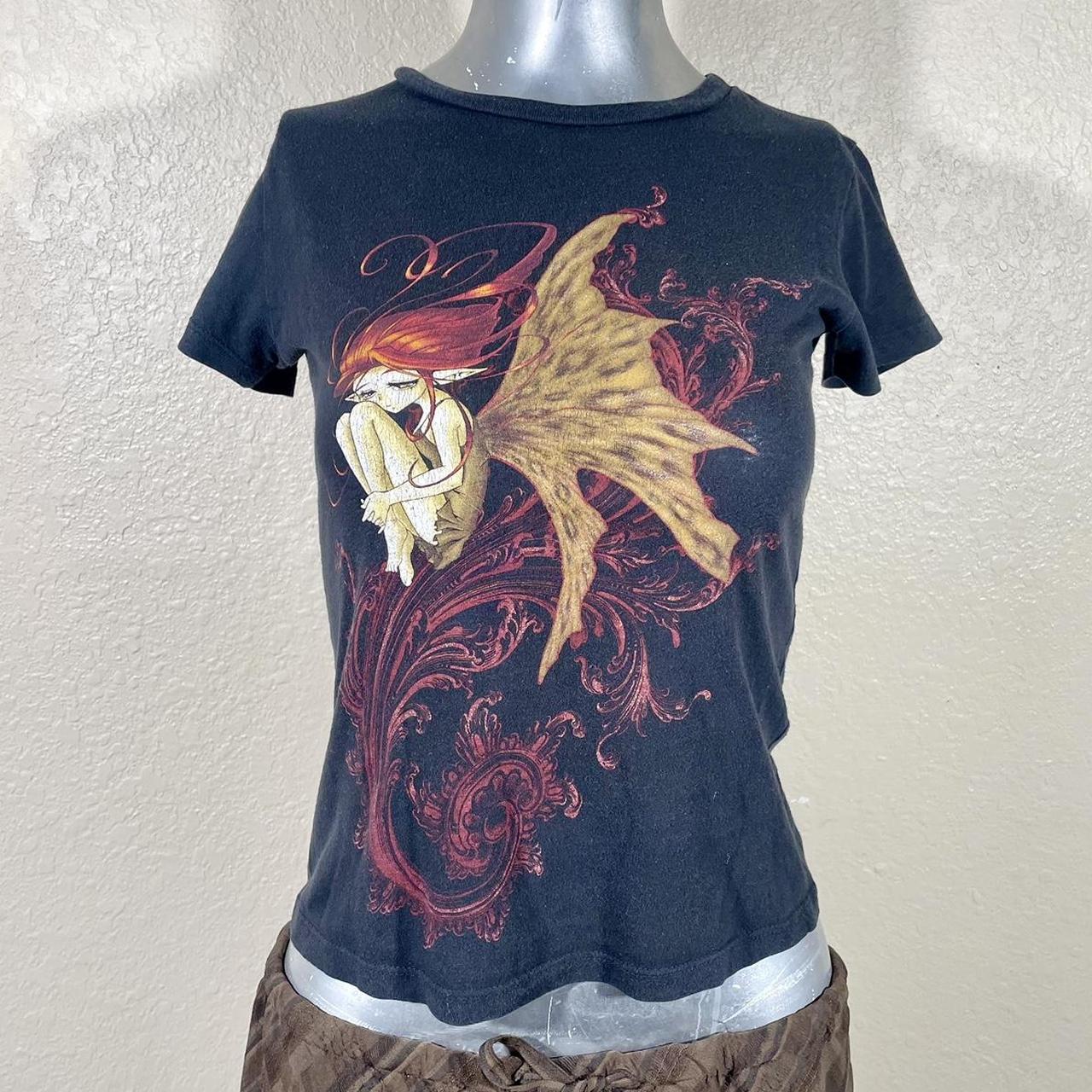 Vintage Amy Brown fairy baby tee Vintage Hot Topic... - Depop