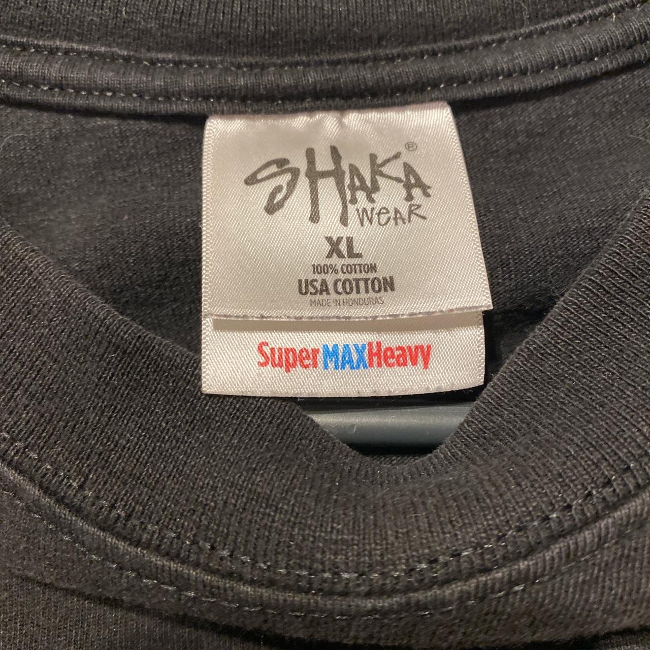 Shaka Men's Black and White T-shirt | Depop