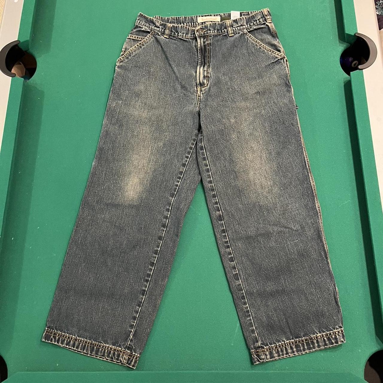 Timberland Men's Navy Jeans | Depop