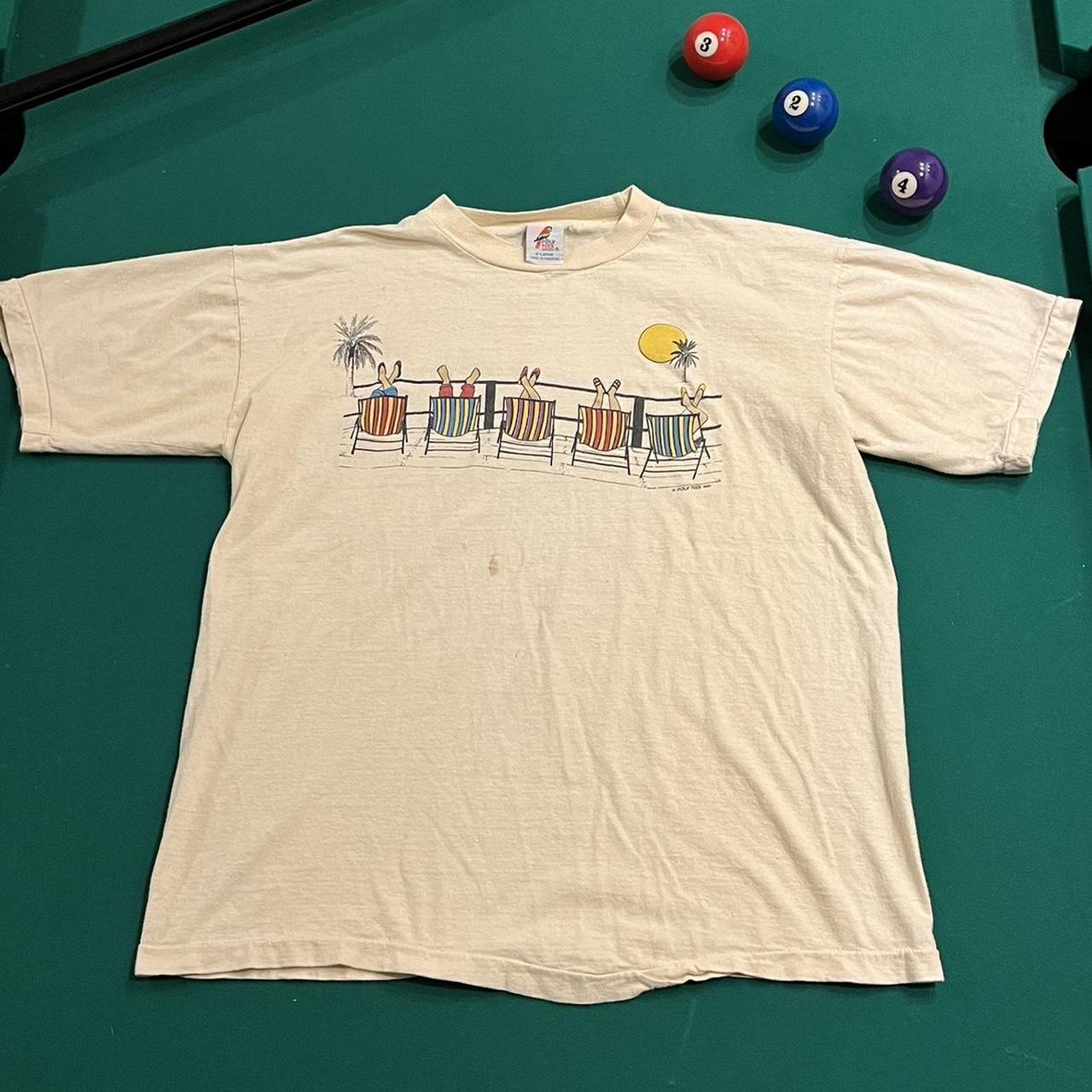 Vintage 1984 beach poly tees - Depop