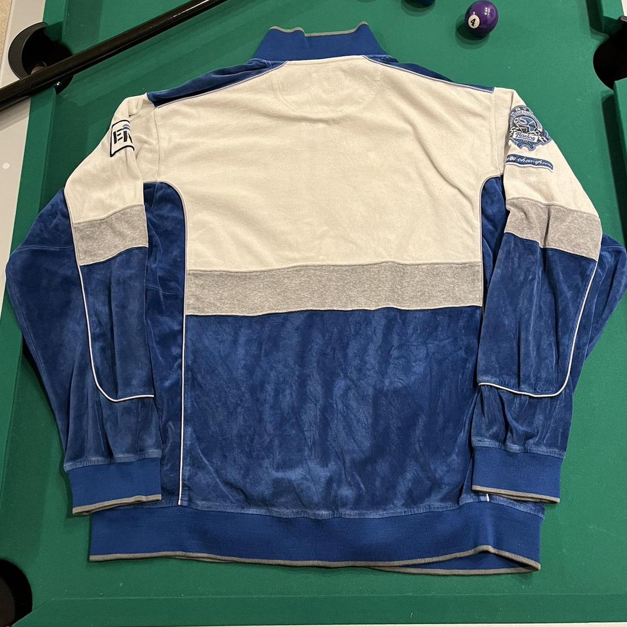 Vintage 90s Enyce racing velour track sweat jacket... - Depop